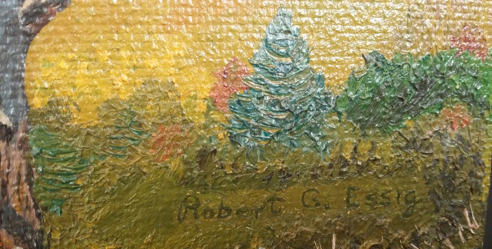 STUNNING COLORADO MOUNTAIN LAKE LANDSCAPE PAINTING SIGNED "ROBERT C ...