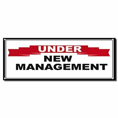Under New Management Red Ribbon Business Vinyl Banner Sign W/ Grommets ...