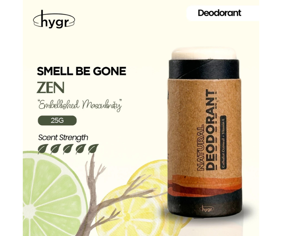 Hygr Natural 'Zen' Deodorant Stick For Smelly Armpit 100% Natural Smell ...