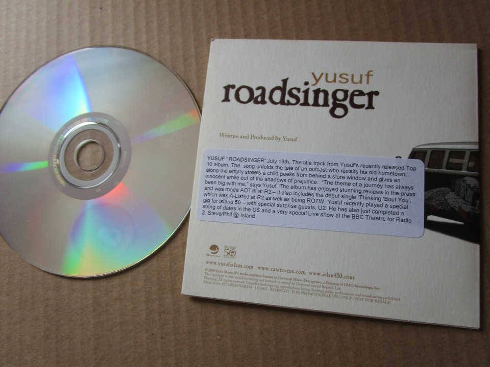 YUSUF ISLAM ‘ROADSINGER’ CAT STEVENS Island Records ROADCD1 CD Single ...