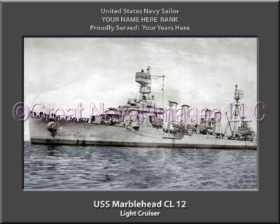USS Marblehead CL 12 Personalized Canvas Ship Photo Print Navy Veteran ...
