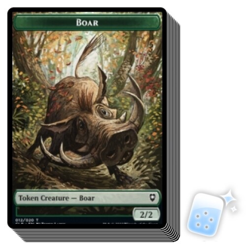 10 pcs BOAR TOKEN (12/20) Commander Legends: Battle For Baldur's Gate ...
