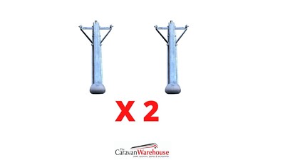 2 x Static Caravan Corner Steady Legs Galvanised 24" | eBay UK