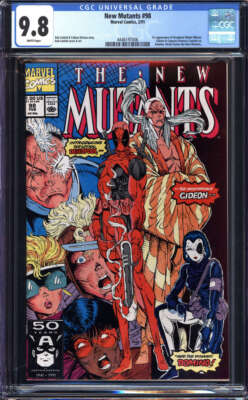 NEW MUTANTS #98 CGC 9.8 WHITE PAGES // 1ST APPEARANCE OF DEADPOOL 1991 ...