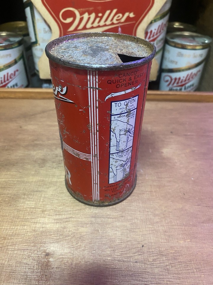 Miller Select Flat top beer can Miller Brewing Co Milwaukee Wi OI Red ...