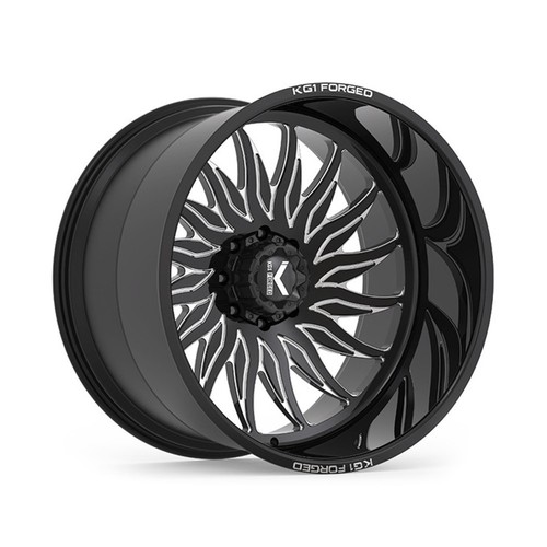24x14 KG1 KC015 Phoenix Black DIRECTIONAL FORGED Wheels Blank (-76mm ...