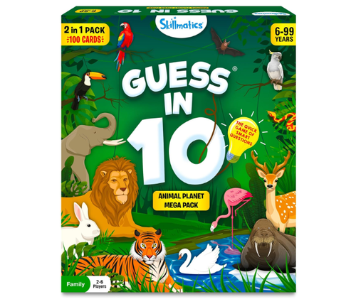 Skillmatics 100 Cards Guess in 10 Animal Planet 2 in 1 Pk Card Game ...