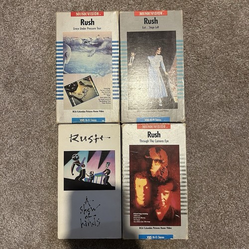 Lot Of 4 Rush Music VHS Exit Stage Left, Grace Under Pressure, Show Of ...