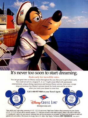 Disney Cruise Line Goofy Ad | eBay
