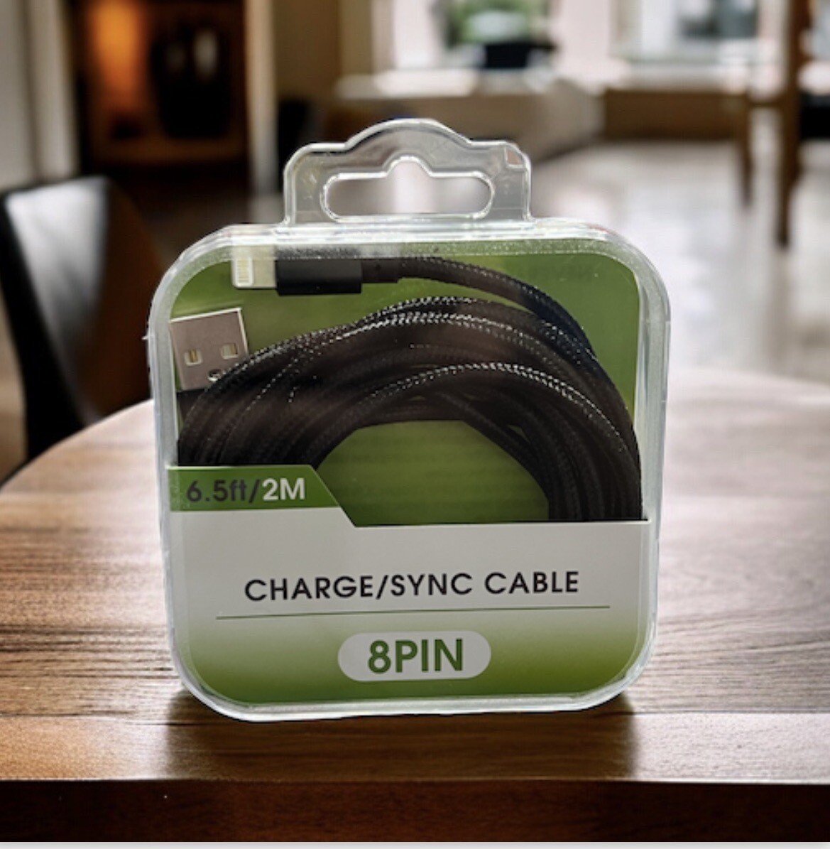 lot of 3 pack 8pin charger/sync cable usp black 6.5ft/2M | eBay