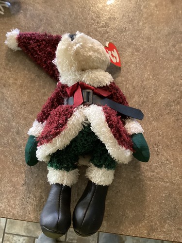 Santa Bear Ty Beanie Baby with ear tag, Not Attached 8421062843| eBay