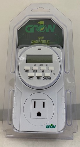 Grow1 120V Single Outlet Digital Timer 816731012287| eBay