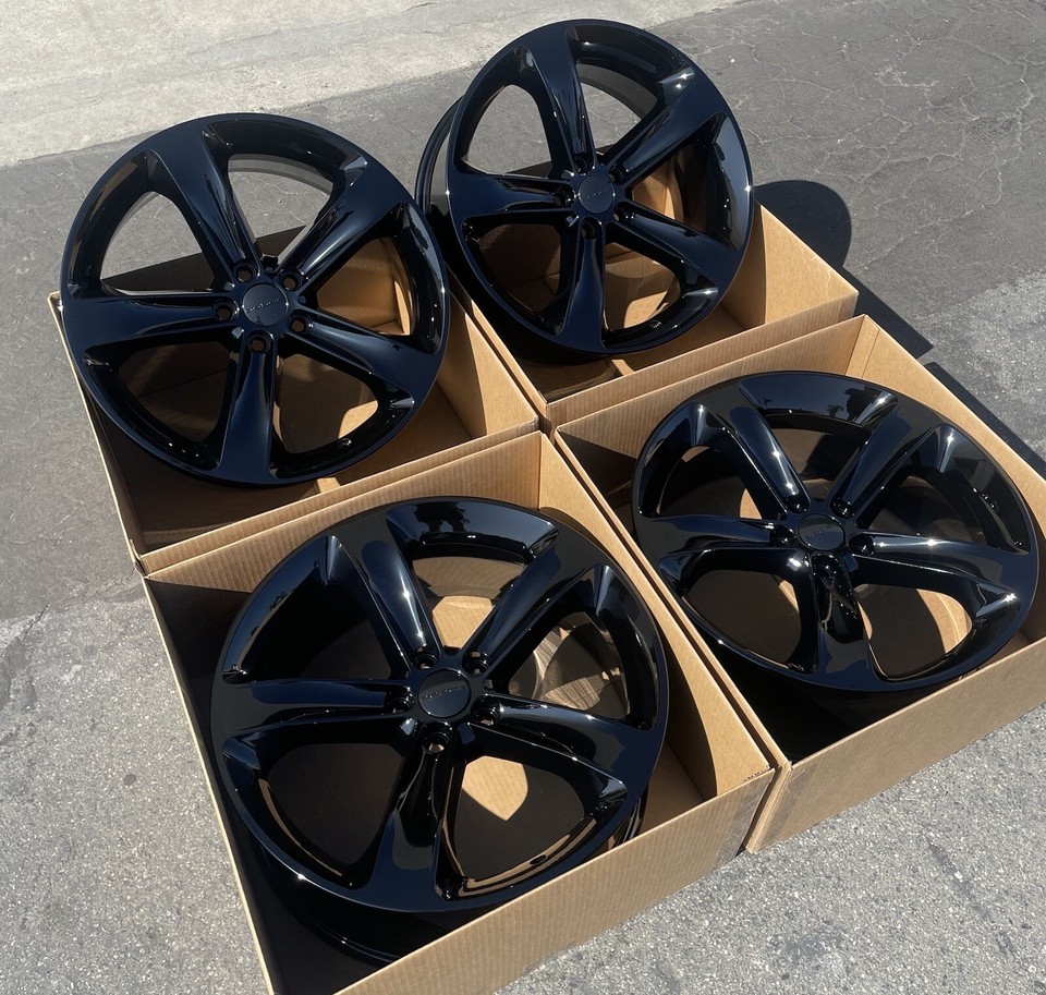 20" OEM Dodge Charger Challenger RT Wheels Factory Rims SET Gloss Black ...