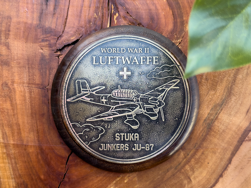 Trench Art WW2 Brass German Stuka Junkers Ju 87 Emblem From Original ...