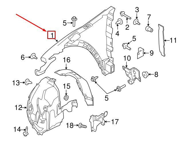 Land Rover Front Fender RH Right Range Evoque LR066922 OEM for sale ...