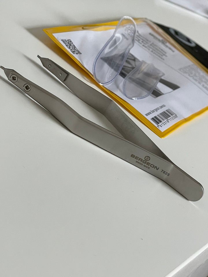 Bergeon 7825 Spring Bar Tweezers, Lug Removal Fitting Tool, Swiss Watch ...