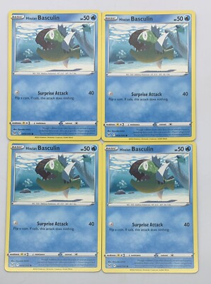 POKEMON TCG LOST ORIGIN Hisuian Basculin x4 4x Common Playset #044/196 ...