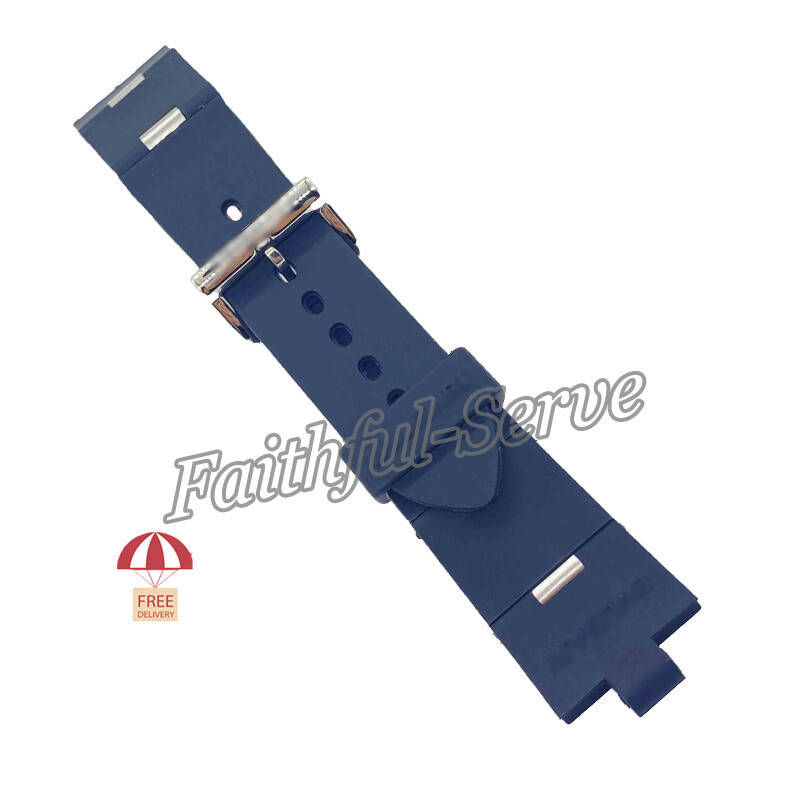 1Pair 8mm*24mm For Bvlgari Diagono Silicone Rubber Watch Strap Band W ...