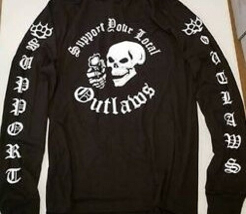 LONG SLEEVE Support your local Outlaws Biker Motorcycle MC outlaw shirt ...
