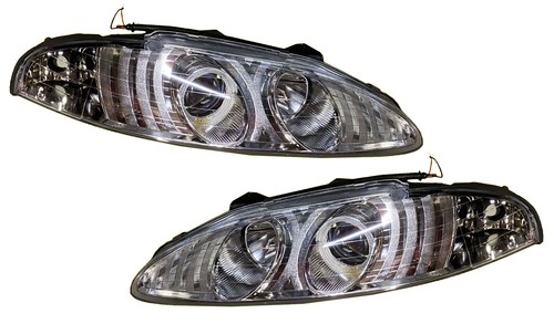 1995-1996 Mitsubishi Eclipse Headlight Set Projector Blue/Amber | Front ...