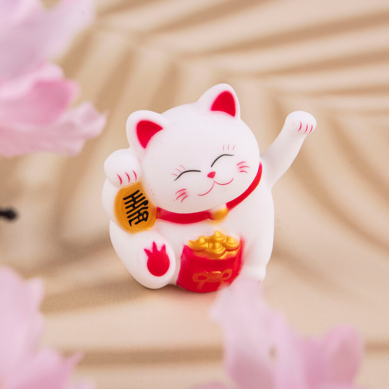 PVC waving cat fortune lucky cat cake decoration car ornament key ...