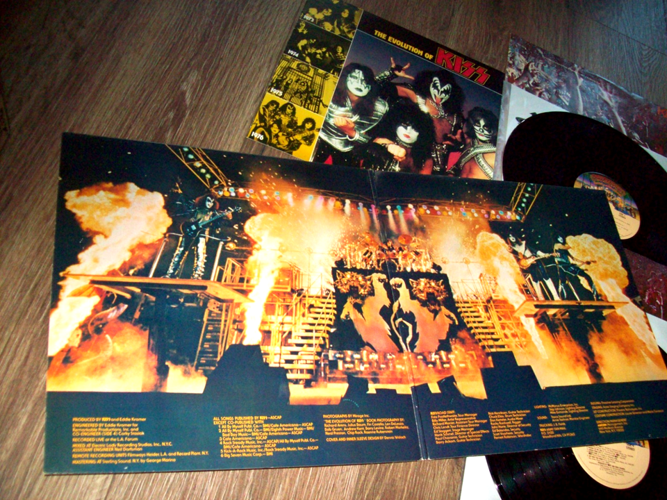 KISS ALIVE II LP 1ST PRESS NBLP 7076 1977 TATTOOS BOOKLET INSERT ...