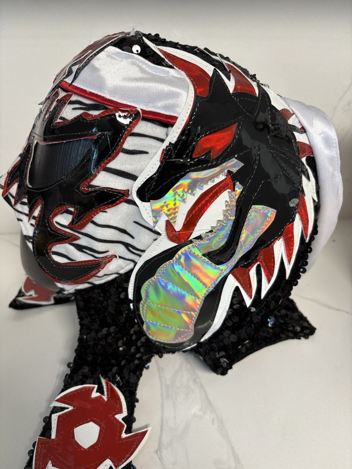 PENTAGON JR Mascara Luchador (Zebra) SEMI PRO Wrestling Mask ZERO MIEDO ...