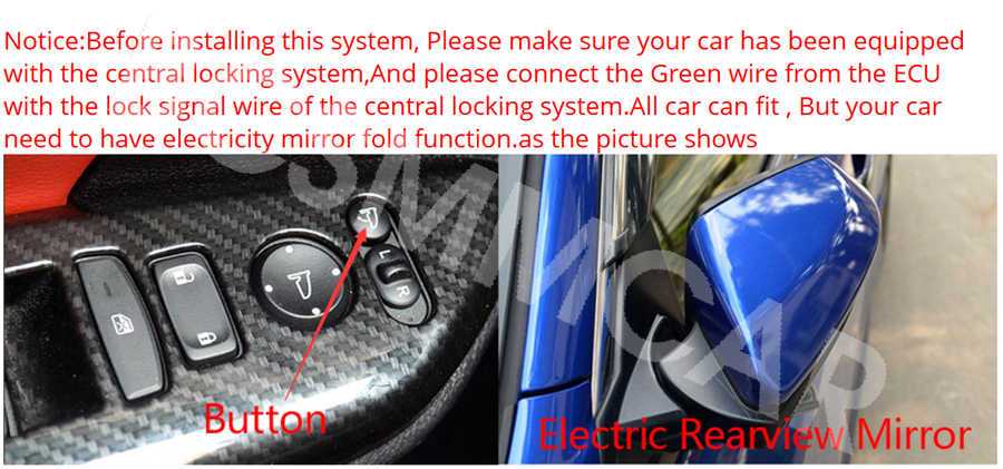 Car Side Mirror Rearview Mirror Auto Folding/Unfolding System ...