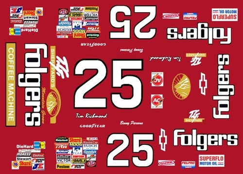 #25 Folgers Monte Carlo 1986-87 Tim Richmond & Benny Parsons 1/24 1 ...
