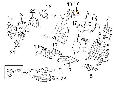 JAGUAR XK X150 Front Left Seat-Recline Adjust Lever C2P6559 NEW GENUINE ...