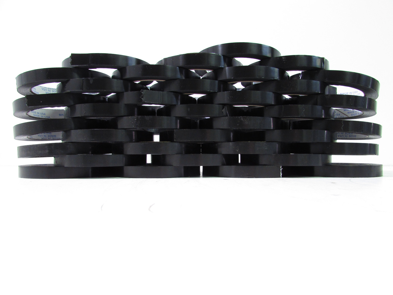 TENSILIZED POLYPROPYLENE BLACK STRAPPING TAPE 12MMX55M (1/2"X180') (LOT ...