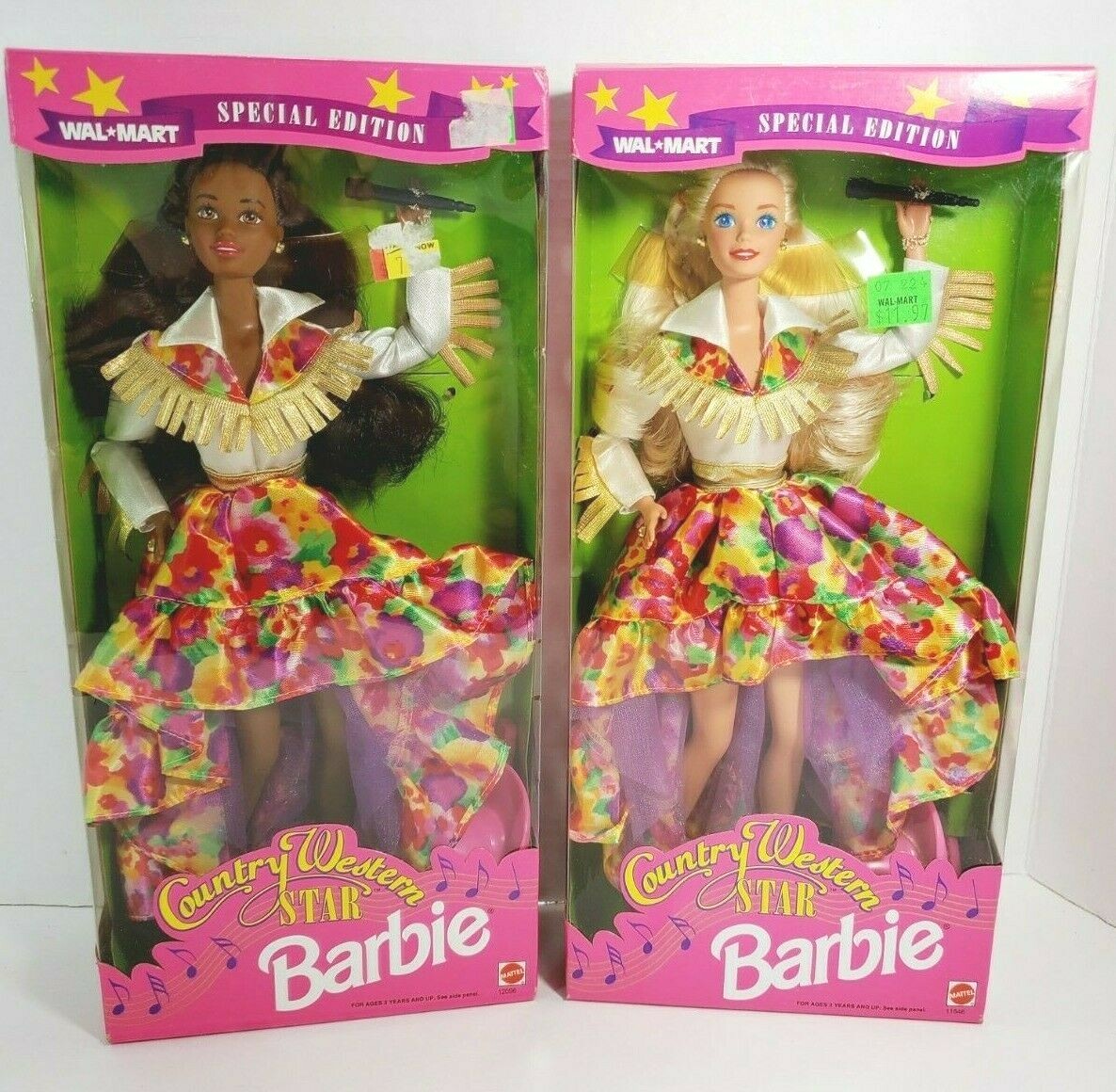 NEW LOT Two (2) Country Western Star Barbies Dolls Mattel #11646 12096 ...