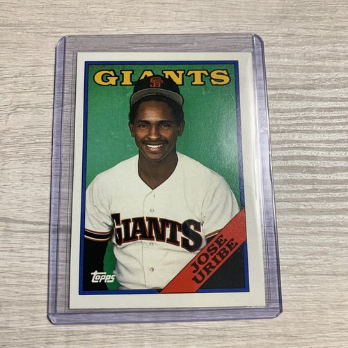 Jose Uribe 1988 Topps Baseball Error Card Alignment Error logo misprint ...