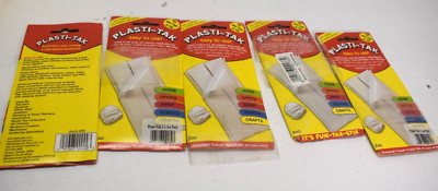 Plasti-Tak Putty 3 oz Very Adhesive Non Drying Reusable Adhesive Lot of ...