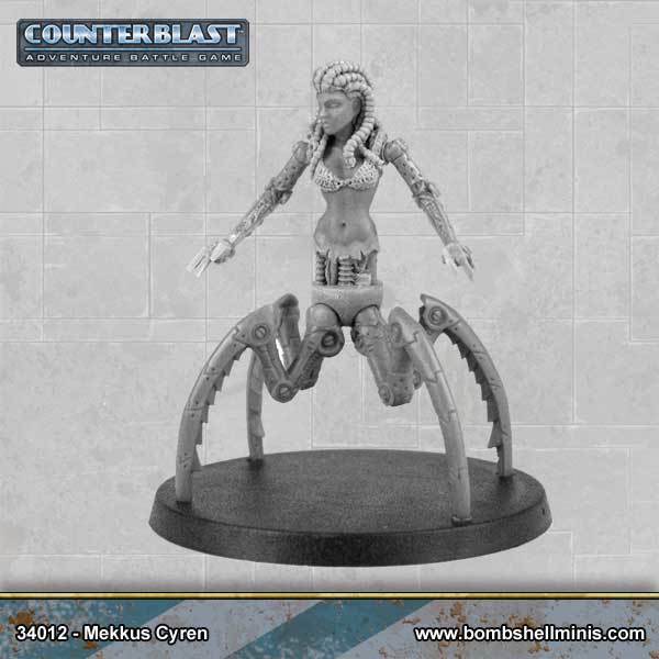Counterblast BOM34012 Mekkus Cyren (Mekkus) Female Cyborg Bombshell Miniatures | eBay