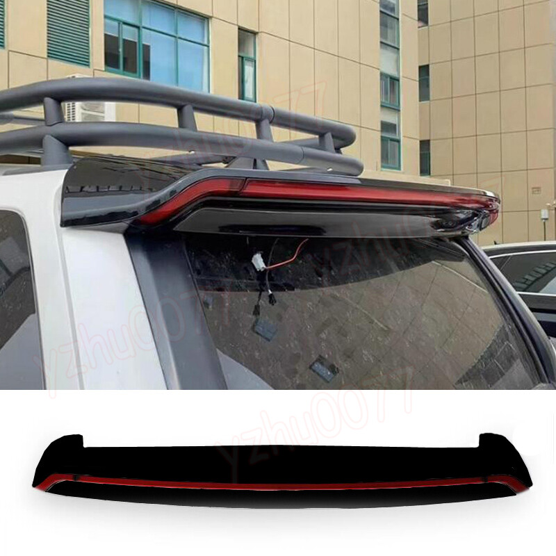 For Toyota 4Runner 2010-2023 Glossy Black With LED Lights Rear Roof ...