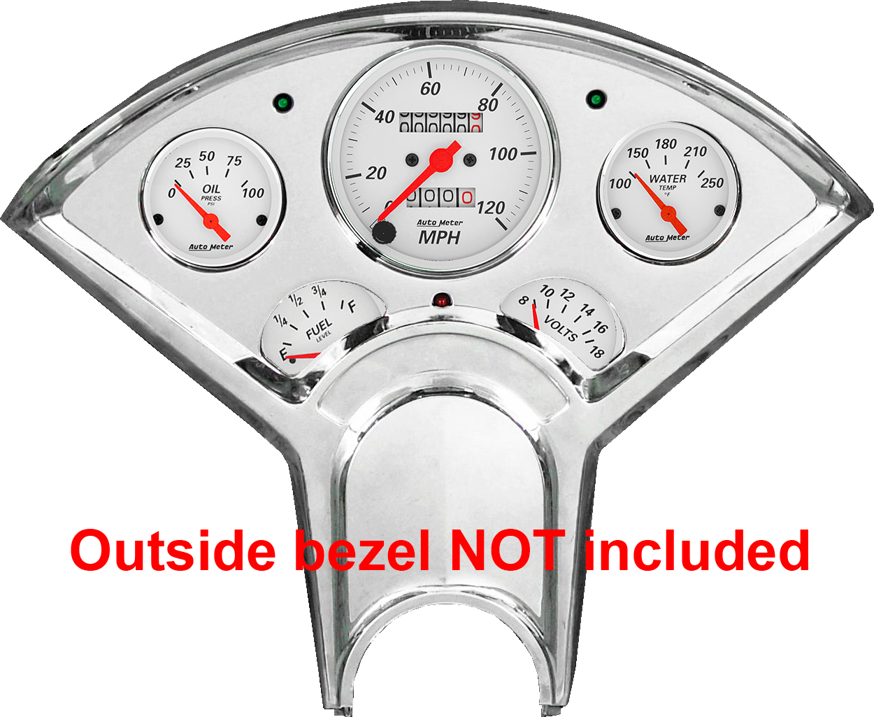 55-56 Chevy Billet Aluminum Dash Panel Insert w/ Auto Meter Arctic ...