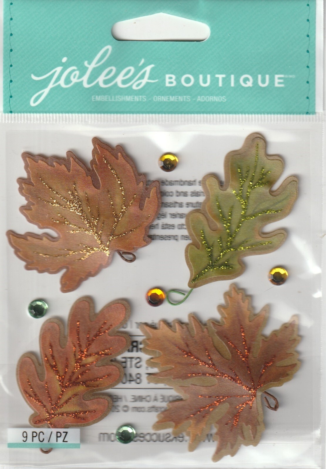 Jolee's Boutique Glittered & Jeweled Autumn VELLUM LEAVES 86401 Fast ...