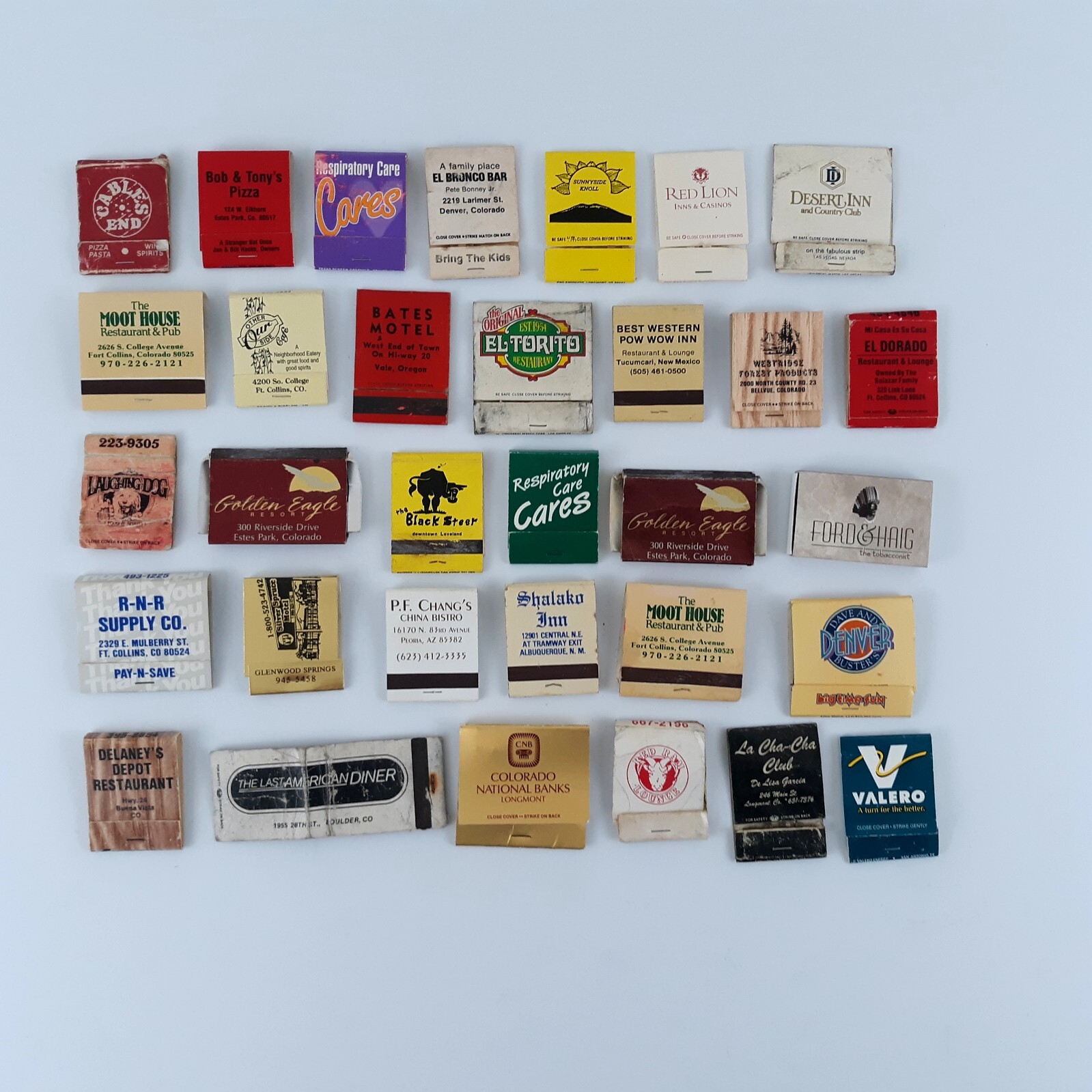Lot of 32 Vintage Matchbook Covers. Most Colorado, Some Other States ...