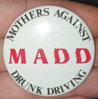 VINTAGE MADD Mother's Against Drunk Driver Pin Button 80s 90s RARE! HTF! | eBay