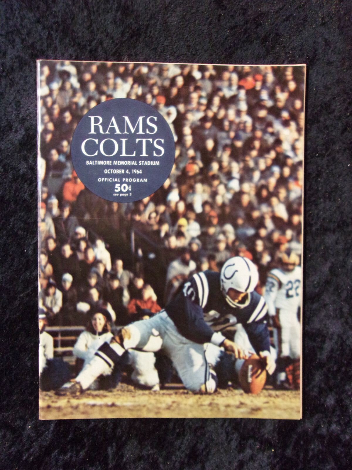 Vintage October 4, 1964 Baltimore Colts vs Los Angeles Rams Program 890 ...