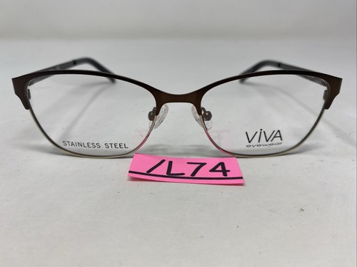 Viva Eyewear VV4506 049 52-16-135 Coffee Brown Full Rim Eyeglasses ...