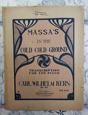 Carl WilhelmKern Massa's In De Cold Cold Ground 1903 Black Americana ...