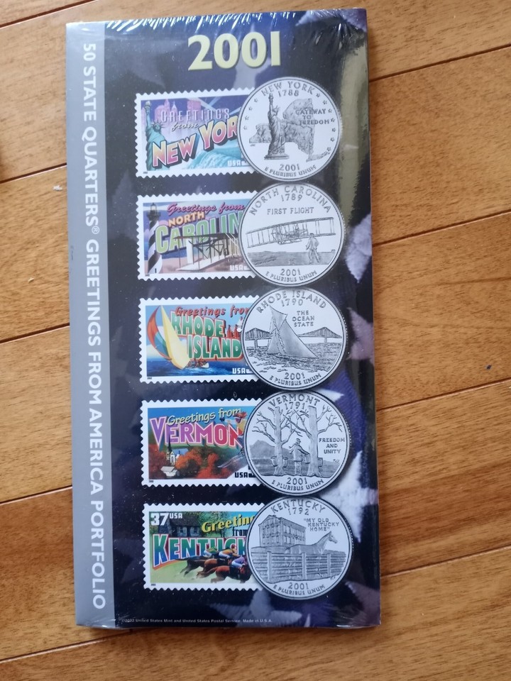 (5)50 State Quarters GREETING FROM AMERICA Portfolio Quarters 1999-2003 ...