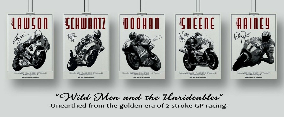 Wayne Rainey Two Stroke Classic 500 MotoGP Art Poster Print Marlboro ...
