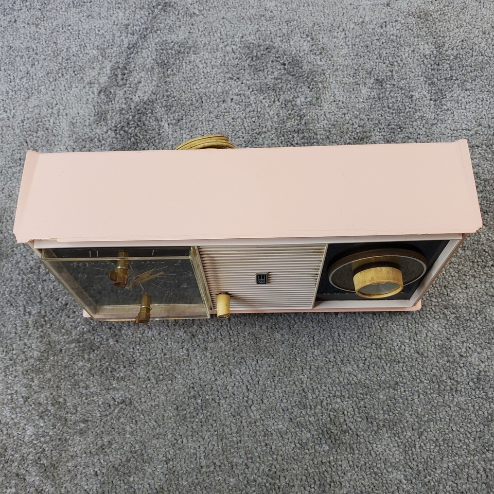 Motorola C24-P Tube Radio Clock AM Pink Vintage MCM Mid Century Modern ...