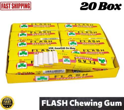 FLASH WONDERMINT Mint Chewing Gum Bubble Vintage Antique Candy Sweet ...