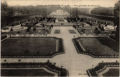 CPA POMPONNE Chateau - Vue Generale des Parterres (1320348) | eBay