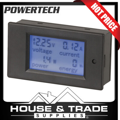 Powertech Battery Meter with External Shunt 20A 6.5-100V DC Power ...