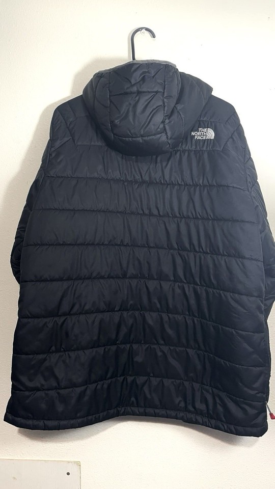 The North Face Men's Black Hooded Heavyweight Mid-Length Puffer Jacket ...